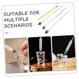 Hoement 3pcs Alcohol Meter Hydrometer Alcohol Tester for Alcohol Measuring Tools Thermometer Home Alcohol Test Alcohol Percentage Tester Wine Meter Wine Testing Meter Glass