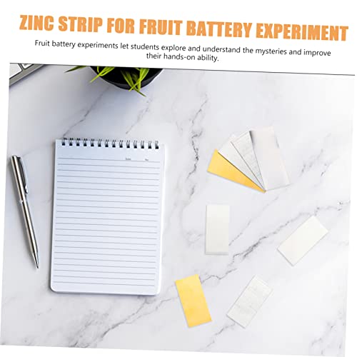 BELLIFFY 16pcs Fruit Battery Anode for Zinc Electroplating Zinc Plate Electrode Strip Anode for Zinc Plating Zinc Anode Electrode Materials Scientific Electrode Experiment Supplies Aluminum