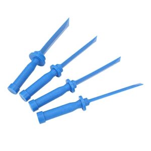 4 Pcs Non Marring Plastic Chisel Scraper, Plastic Chisel Scraper, No Scratch Chisel Remover Tool Kit, Four Blade Widths, for Removing Trim, Adhesives, Caulk, Decals