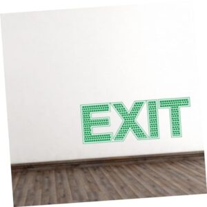 CIYODO Luminous Exit Sign Exit Decal Exit Wall Sticker Exit Photoluminescent Signs Stickers Exit Luminous Sticker Exit Sticker Emergency Door Exit Sign Emblems Exit Sign Sticker Green