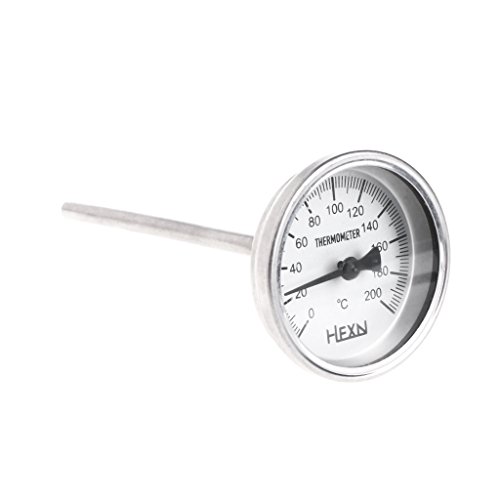 kobeIeen 50/100/150/200/300℃ Bi-Metallic Metal Temperature Gauge for Pipeline Industrial Use