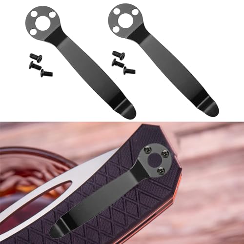 kobeIeen New Stainless Back Clip for Folding Pocket Scabbards Tool Back Clip Folding Scabbards Back Clips Set