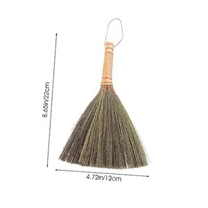 COOLHIYA Hand Broom Household Brooms Dust Removing Broom Sorghum Grass Cleaning Supplies