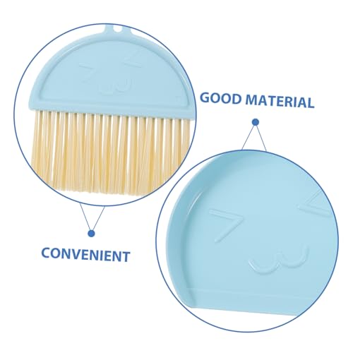 Cabilock 1 Set Broom to Clean up Combos Automotive Brooms Detailing Brush Cars Detail Brush Convenient Mini Broom and Dustpan Multi-Function Whisk Broom Small Cleaning Brush Pp Blue