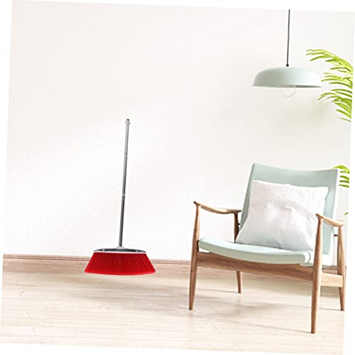 FOYTOKI Long Handle Cleaning Broom Floor Broom Kitchen Brooms for Sweeping Indoor Escobas para Barrer Piso Ground Sweeper Office Broom Cleaning Btush Home Cleaning Broom Flooring Red Nylon