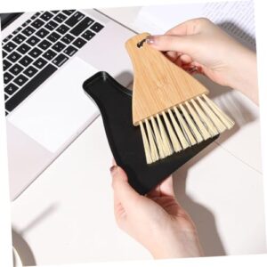 1 Set Desktop Broom Handheld Broom and Dustpan Tabletop Handy Brush Cleaning Accessory Small Broom and Dustpan Dust Brush Portable Whisk Broom Household Dust Pan Broom Dustpan Iron ORFOFE