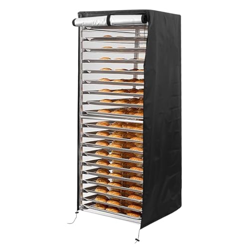 Pan Bun Rack Cover, Bread Rack Cover, Bun Pan Bakery Rack Cover with Zipper Multipurpose Bread Rack Cover Keeping Fresh Bakery Single Rack Cover Reusable Bun Pan Bakery Rack Cover for Restaurant