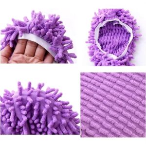 Gwroyx Cleaning Slippers Shoes Cloth Mopping Shoes Home Floor Washable Cleaning Microfiber Cloth(Blue)