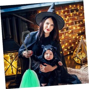 FOYTOKI Halloween Broom Decoration Root Witch Broom Witch Flying Broomsticks Halloween Decorations Witch Dress up Fun Costume Accessories Witch Broom Stick Plastic