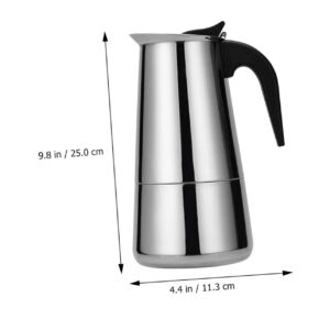 KICHOUSE Coffee Pot Stovetop Coffee Maker Rapid Coffee Brewer Coffee Mugs Espresso Cups Home Espresso Machine Electric Tea Pots Stovetop Coffee Brewer Kitchen Accessories Stainless Steel