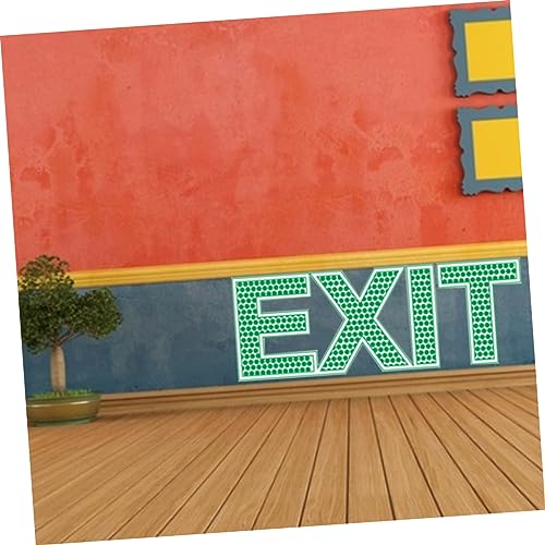 CIYODO Luminous Exit Sign Exit Decal Exit Wall Sticker Exit Photoluminescent Signs Stickers Exit Luminous Sticker Exit Sticker Emergency Door Exit Sign Emblems Exit Sign Sticker Green