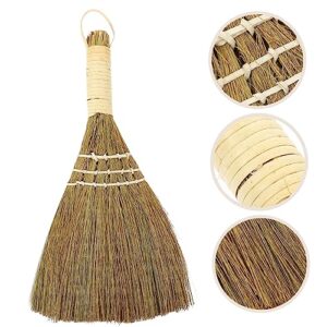 COLLBATH 4 Pcs Kitchen Cleaning Broom Chinese Broom Small Hand Broom Power Desktop Duster Mini Wicca Car Broom Supplies Wick Short Handle Broomstick Little Dirt Wide Broom Mop ﻿ Miscanthus