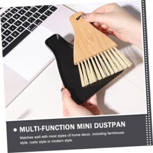 1 Set Desktop Broom Handheld Broom and Dustpan Tabletop Handy Brush Cleaning Accessory Small Broom and Dustpan Dust Brush Portable Whisk Broom Household Dust Pan Broom Dustpan Iron ORFOFE