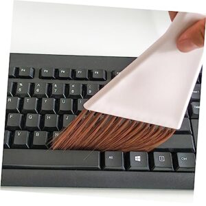 HAPINARY Keyboard Cleaner Computer Keyboard Mini Broom Desktop Cleaning Brush Szczotka Do Czyszczenia Klawiatury ? Do Czyszczenia Klawiatury Hand Held Dustpan Window Door Track Brush Beige