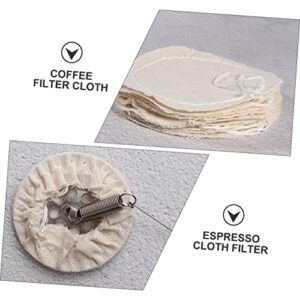 HOLIDYOYO 20pcs Coffee Pot Filter Cloth Espresso Machine Balance Siphon Coffee Maker Hanging Ear Coffee Bag Coffee Filter Syphon Coffee Maker Filter Thai Tea Strainer Cotton Beige