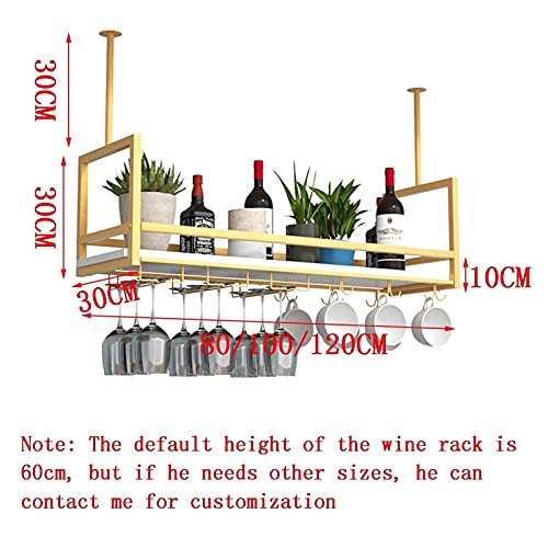 LBHXZZ Wine Rack Ceiling Shelf, Ceiling Shelf Hanging, Ceiling Shelf Mounted Floating Suspended, Adjustable Height Ceiling Decoration Shelf for Bars/Restaurants/Kitens Home Decoration