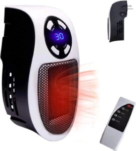 ozzie heater, ozzi heat, space portable mini heater, small heater mini top heat plug in wall heater, indoor electric space heater (1pc* with remote control)