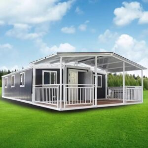 20 Ft Portable prefabricated Tiny Home 40 Ft Houses to Live in Double Wings Folding Design for Home or Office Use，Customizable 1 2 3 4 Rooms