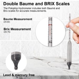 kobeIeen Maple Hydrometer Measure Sugar and Moistures Content (Density) of Boiled Baumes and BrixScale