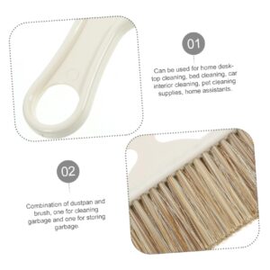 HAPINARY 1 Set Mini Cleaning Brush Car Detailing Small Broom and Dustpan Cars Desktop Dust Brush Car Vent Cleaner Small Cleaning Tool Small Hair Sweeping Broom Detailing Brush Plastic White