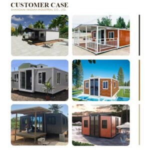 20 Ft Portable prefabricated Tiny Home 40 Ft Houses to Live in Double Wings Folding Design for Home or Office Use，Customizable 1 2 3 4 Rooms