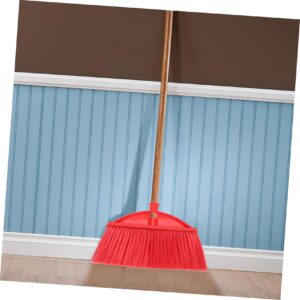 FOYTOKI Broom Head Tile Cleaning Brush Broom Part Kitchen Accessory Replaceable Sweeper Part Home Accessory Indoor Broom Bath Tub Cleaning Brush Broom Refill Head Outdoor Broom Plastic Red