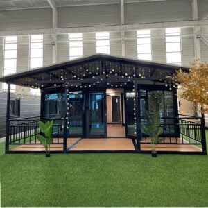 20ft Prefabricated Portable Mobile Extendable Container Houses Tiny Villa Low Cost Prefab Container House Customizable Rooms and Balconies