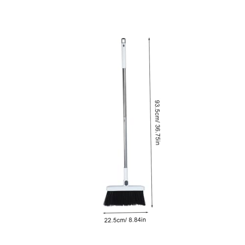 BUTIFULSIC Set Broom Dustpan Set Brooms Sweeeping Material Mini Cleaning Favor Long Handle Cleaning Broom Floor Broom Kit Kitchen Broom Home Cleaning Device Lobby Broom Stainless Steel White