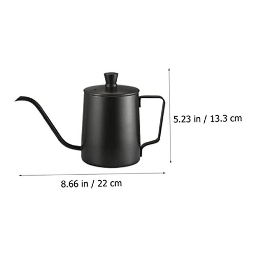 VINTORKY 1pc Coffee Maker Coffee Dripper Pot Beverage Pitcher Practical Coffee Pot Nspressso Drip Coffee Kettle Retro Coffee Maker Espresso Machine Stovetop Teapot Black