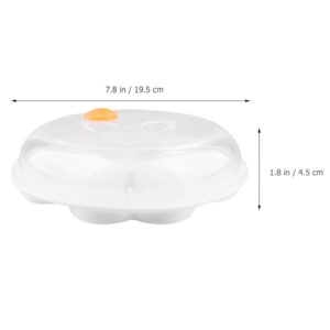 OKUMEYR 2pcs Heat- Tray for Microwave Egg Poacher Cups Egg Tray for Cooking Microwave Egg Poacher Microwave Ovens Microwave Egg Maker Microwave Egg Cooker Egg Cooker White