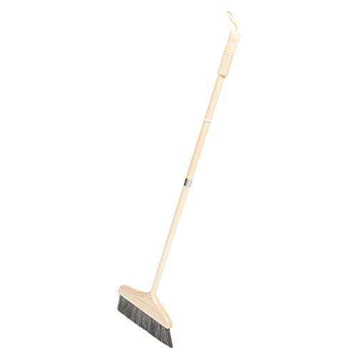 OHPHCALL Wooden Long Handle Broom Dust Sweeper Toilet Riser Dust Broom Telescopic Broom Concrete Broom Sofa Sweeping Broom Fine Bristle Broom Camping Broom Courtyard Broom Rv Bristle Hair