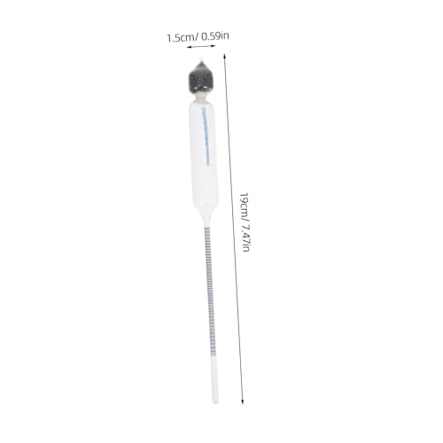 GRIRIW 3pcs Alcohol Meter Hydrometer Alcoholmeter Alcohol Proof Testers Alcohol Tester for Home Alcohol Test Alcohol Measuring Tools Wine Meter Thermometer Wine Testing Meter Glass