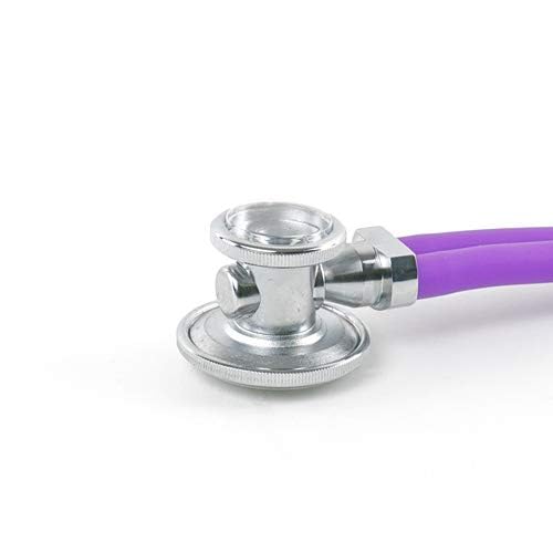 Stainless Steel Dual Double Tube Stethoscope for Doctor, Professional, Student, Purple