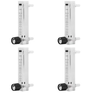 4pcs gas flowmeter 1‑10lpm range flowmeter with control valve air flowmeter 8mm barbs for oxygen air gas