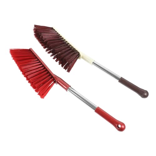 2pcs Whisk Broom Cleaning Brush Counter Duster Car Hand Broom Carpet Hand Brush Couch Hand Brush Dusting Brush Sand Brush Bench Brush Dust Broom Soft Brush Cleaning Stainless Steel FUNOMOCYA