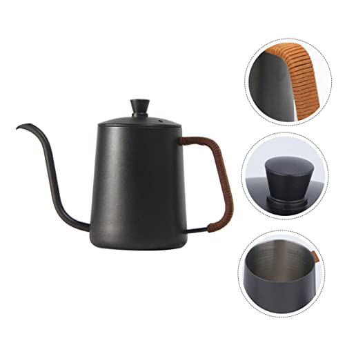 Mikinona 1pc Hand Pour Coffee Pot Drip Filter Teakettle Electric Kettle Manual Espresso Machine Mini Espresso Maker Stainless Pot Stainless Steel Pot Black 304 Stainless Steel