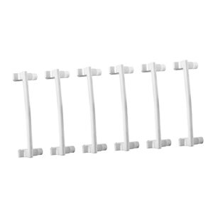 holidyoyo 6pcs door hook towel hooks towel holder over door towel stand over door towel rack cabinet door towel hanger arm warmers cabinet hooks kitchen dish cloth storage rod towel bar abs