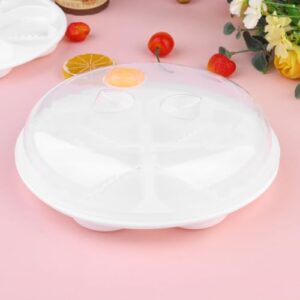 OKUMEYR 2pcs Heat- Tray for Microwave Egg Poacher Cups Egg Tray for Cooking Microwave Egg Poacher Microwave Ovens Microwave Egg Maker Microwave Egg Cooker Egg Cooker White