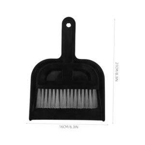 HONMEET 1 Set Broom Dustpan Set Cars Brooms Auto Car Detailing Brush Automotive Desktop Broom Kit Keyboard Cleaning Small Dustpan Car Detail Brush Dust Pan Mini Broom Plastic Black