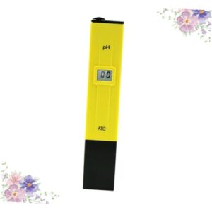 SOESFOUFU Ph Tester LCD Ph Pen Digital Ph Pen Ph Measurement Ph Meter Pen Ph Test Pen Water Quality Monitor Drinking Water Ph Pen Aquarium Ph Pen Portable Ph Pen Water Tester Yellow