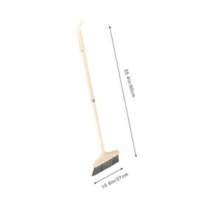 OHPHCALL Wooden Long Handle Broom Dust Sweeper Toilet Riser Dust Broom Telescopic Broom Concrete Broom Sofa Sweeping Broom Fine Bristle Broom Camping Broom Courtyard Broom Rv Bristle Hair