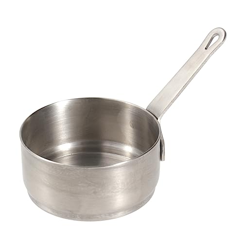 Hoement 1pc Cooking Frying Pan Sauce Cups Coffee Warmer Mini Butter Warmer Pot Butter Melter Dipping Sauce Bowls Small Pan Non Stick Pan Sauce Jug Induction Cookware Butter Melting Pan