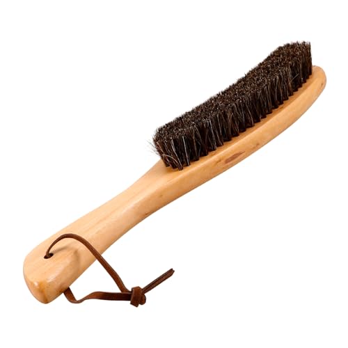 KICHOUSE Dust Brush Cleaning Scrub Brush Whisk Broom Handheld Broom Wooden Handle Cleaning Brush Clothes Brush Hand Broom Hand Brush Upholstery Brush Hat Brush Furniture Brush Horsehair