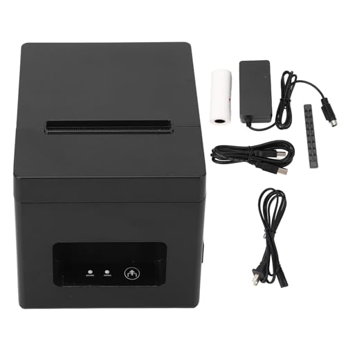 Thermal Receipt Printer with Automatic Cutter, 80mm POS Receipt Printer for Restaurant Shopping Mall Support Cash Drawer, Easy Install and Save Space (US Plug)