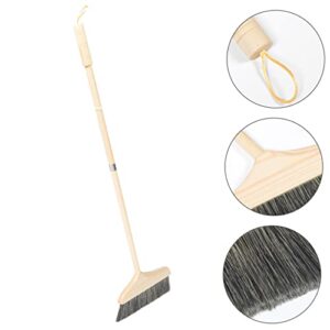 OHPHCALL Wooden Long Handle Broom Dust Sweeper Toilet Riser Dust Broom Telescopic Broom Concrete Broom Sofa Sweeping Broom Fine Bristle Broom Camping Broom Courtyard Broom Rv Bristle Hair