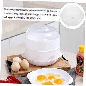 NAMOARLY Microwave Egg Steamer Microwave Egg Cooker Egg Cooker for Microwave Egg Cooker Mold Eggs Egg Cooker Without Shell Poached Egg Holder Steamed Egg Molds Egg Maker Steamed Pp White