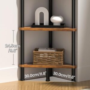 Homedawn 5-Tier Corner Shelf & 5-Tier Ladder Shelf