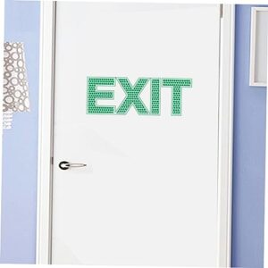 TOPPERFUN Emergency Door Exit Sign Safety Exit Sign Wall Sticker Noctilucence Exit Sign Green Exit Sign Sticker