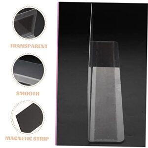 Garneck 6pcs Magnetic Shelf Baffle Closet Shelf Dividers Magnetic Shelf Dividers Clothes Drawer Dividers Shelf Supplies Clear Shelf Magnetic Dividers Rubber Magnetic Strip Transparent