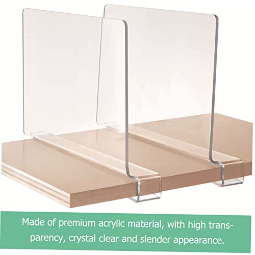 VILLFUL 2pcs Clothes Board Wardrobe Divider Shelf Divider Organizer Closet Shelf Clothing Drawer Dividers Closet Separators for Clothes Drawer Organizer Dividers Clear Shelf Abs